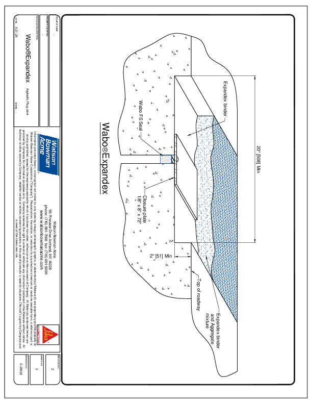 Wabo®Expandex - Asphaltic Plug Joint System - Asphalt Expansion | WBA