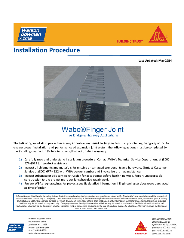 Wabo®Finger Joint (FIN)