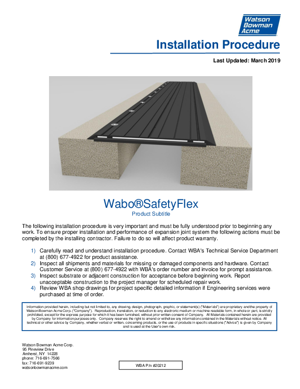 Wabo®SafetyFlex (SFP) - Elastomeric Hinged Cover System | WBA